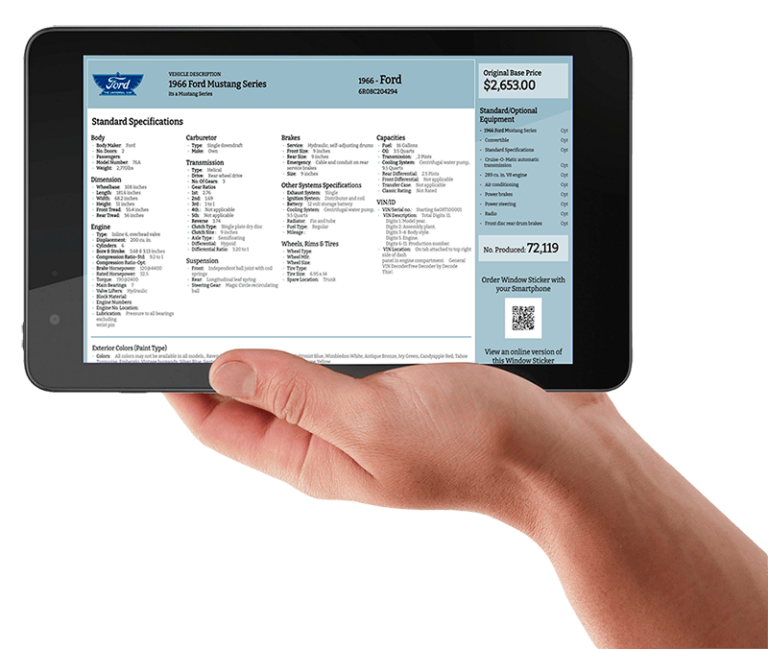 Window Sticker Lookup By VIN Number For Any Vehicle